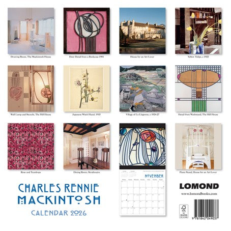 Calendar - Charles Rennie MacKintosh 2026 – The Scottish Shoppe & A ...