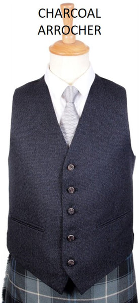 Wallace Tweed Jacket & 5-Button Vest - Charcoals & Greys – The Scottish ...