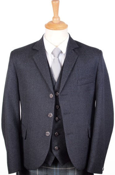 Wallace Tweed Jacket & 5-Button Vest - Charcoals & Greys – The Scottish ...